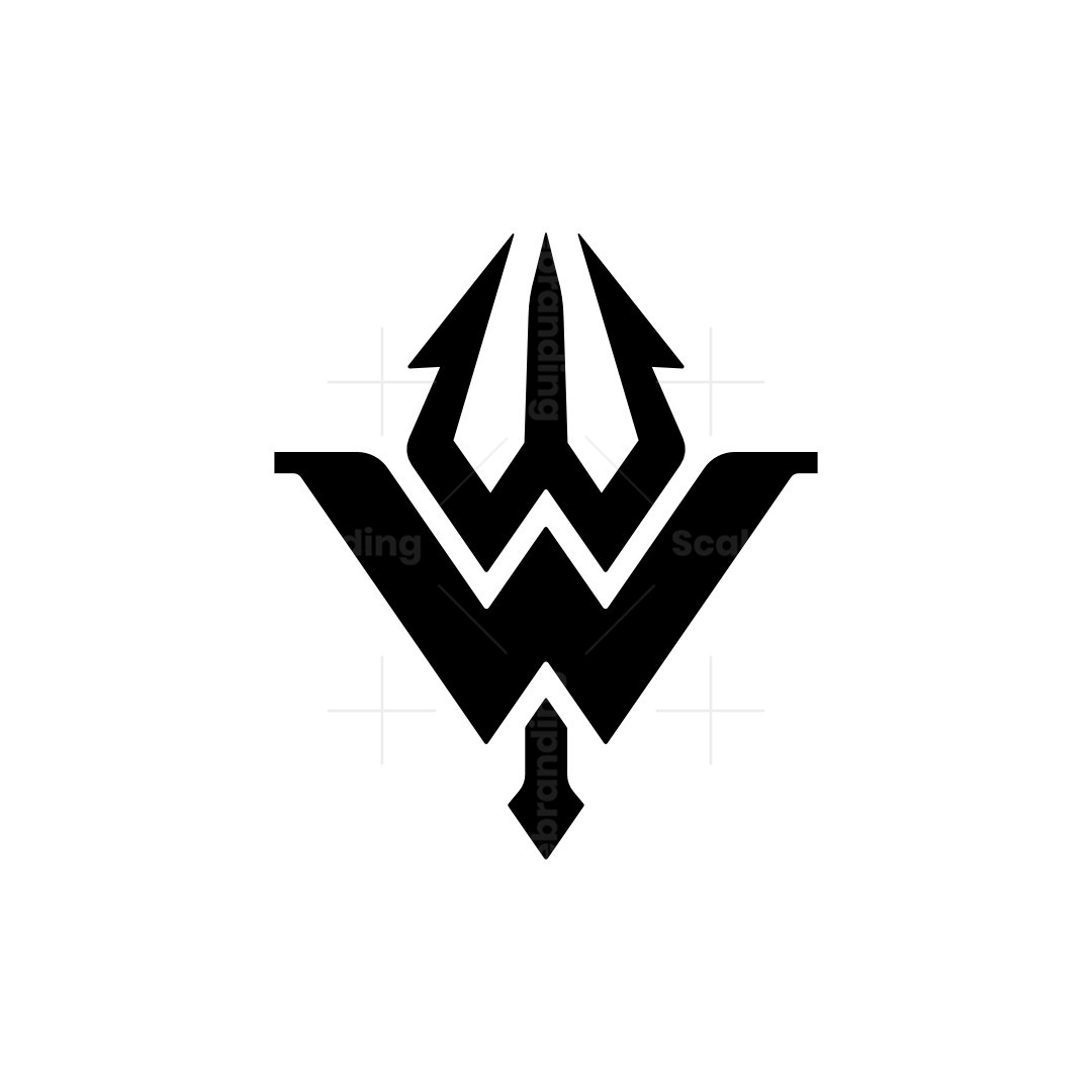 Elegant W trident logo | Scalebranding