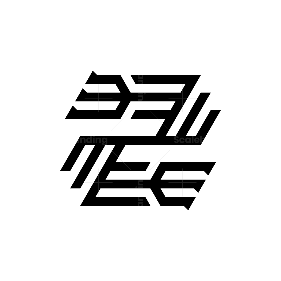 Letter S Z N Trident Mark Logo | Scalebranding