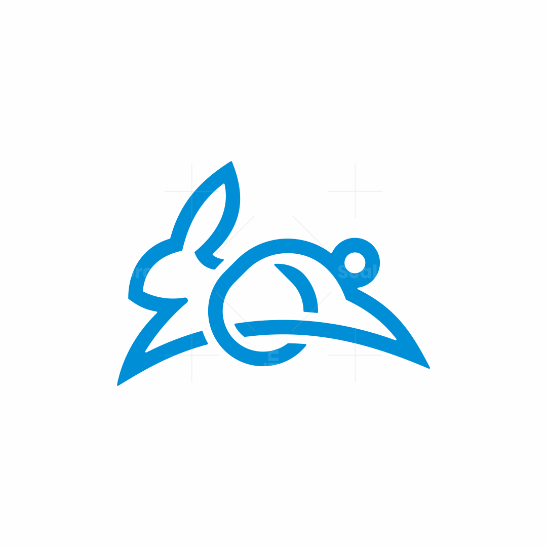 Rabbit Jump Monoline Logo | Scalebranding