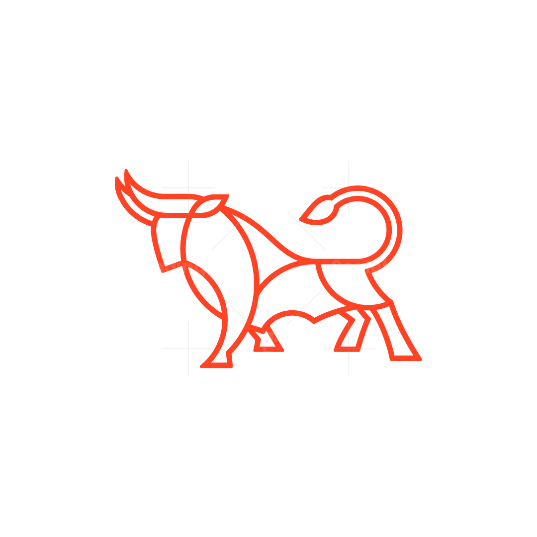 Powerful Geometric Charging Bull Logo | Scalebranding