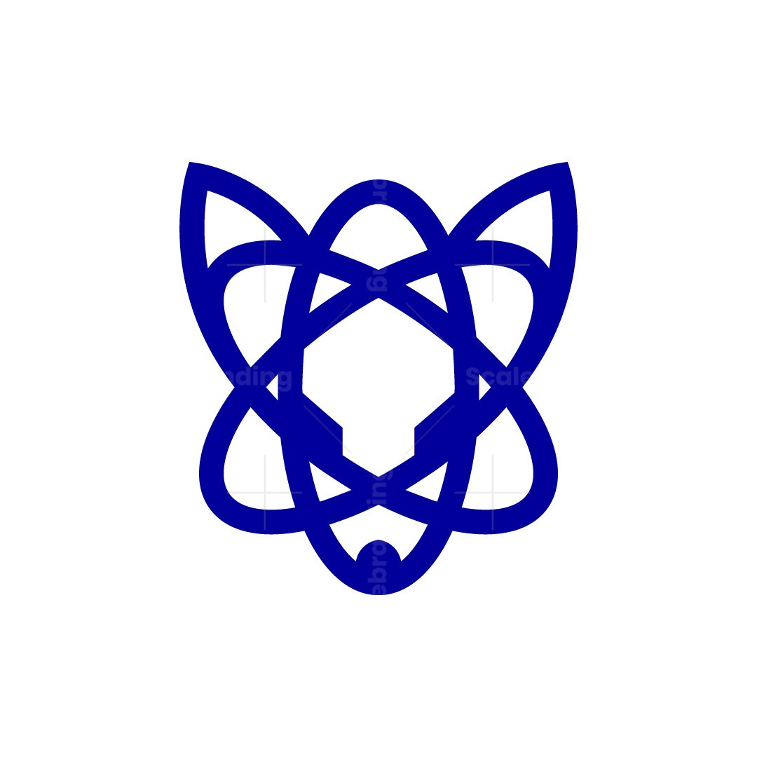 Blue Fox Head Logo Science Fox Logo | Scalebranding