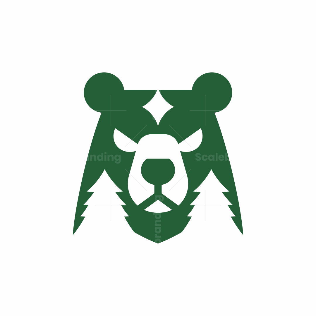 Bear Pine Tree Logo | Scalebranding