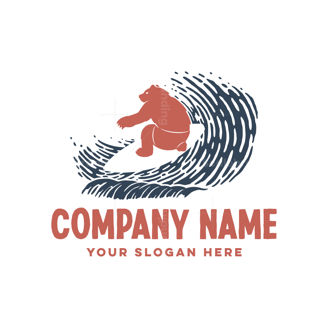 The Radical Surfing Bear Logo | Scalebranding