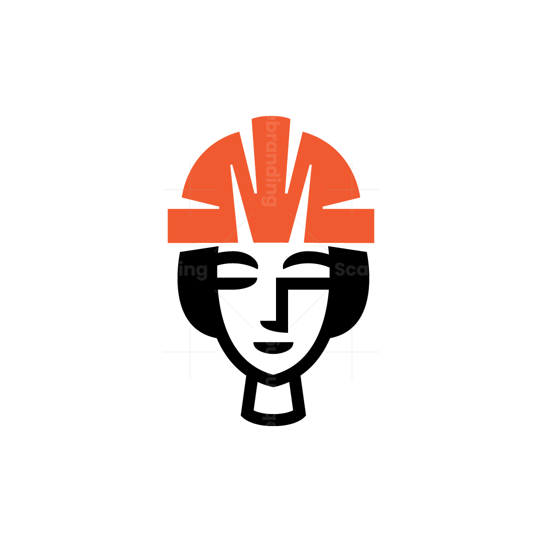 Worker Woman Safety Head Gear Logo | Scalebranding