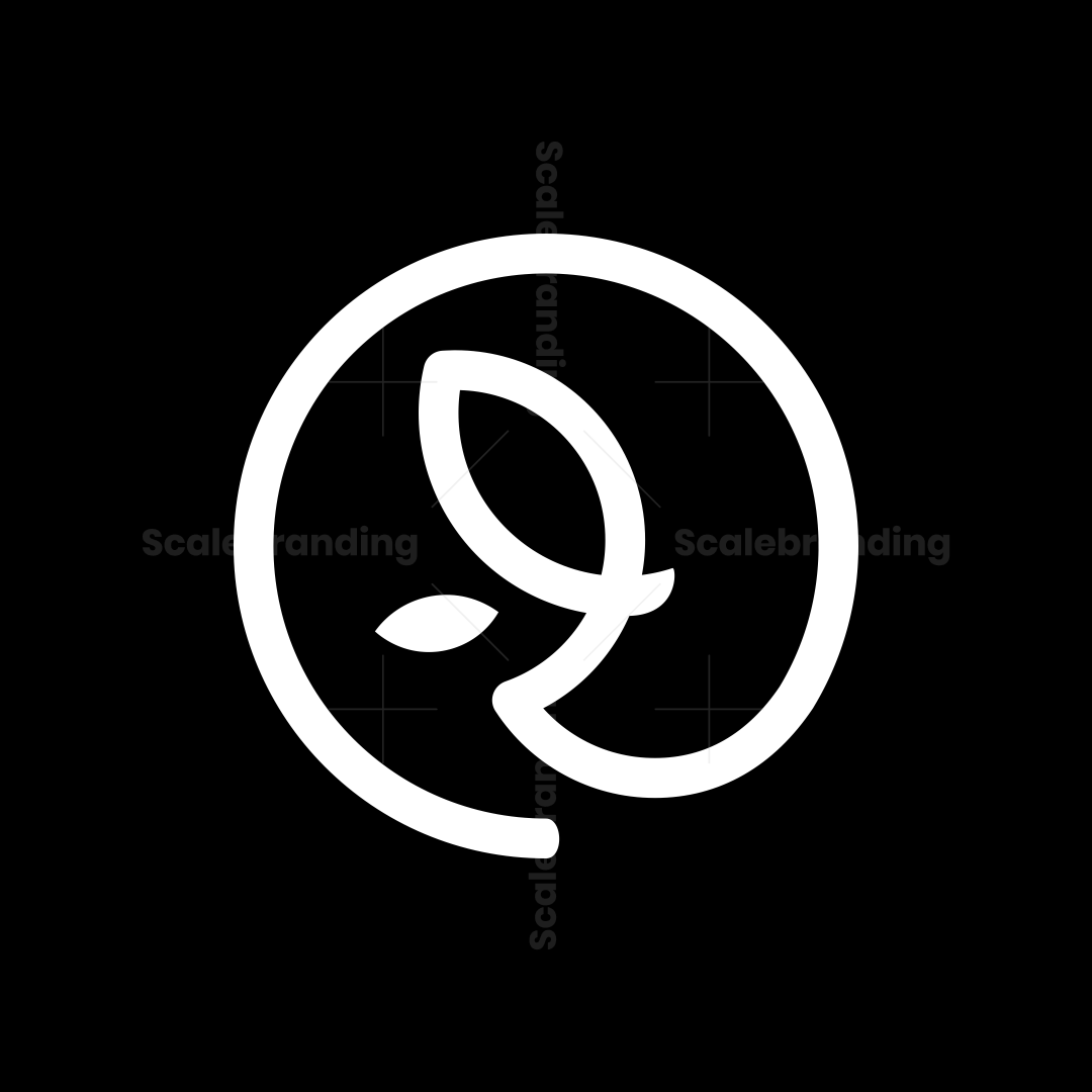 Lettermark Nature R Leaf Logo | Scalebranding