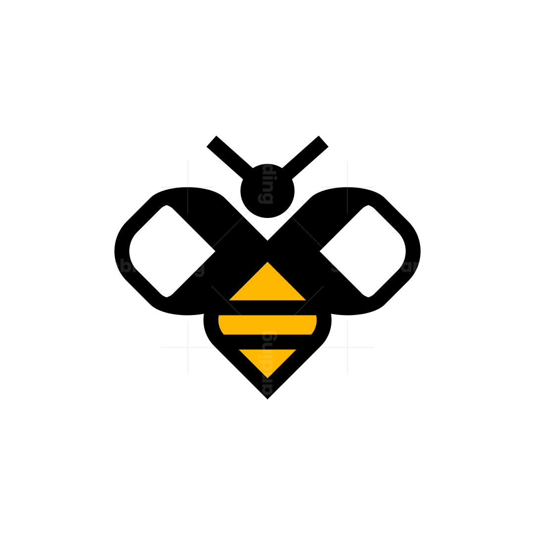 Letter X Honey Bee logo | Scalebranding