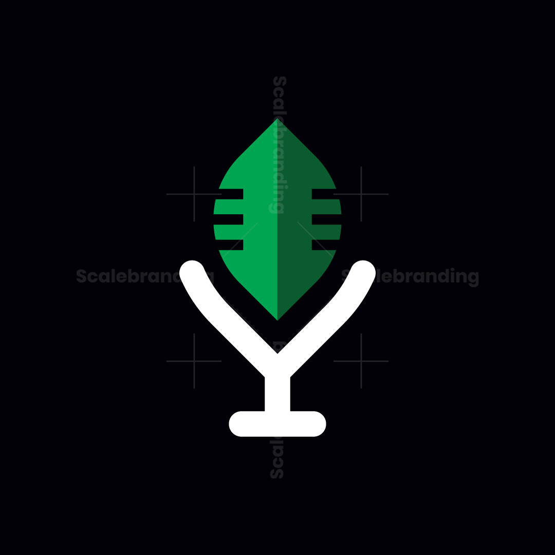 Microphone leaf Logo | Scalebranding