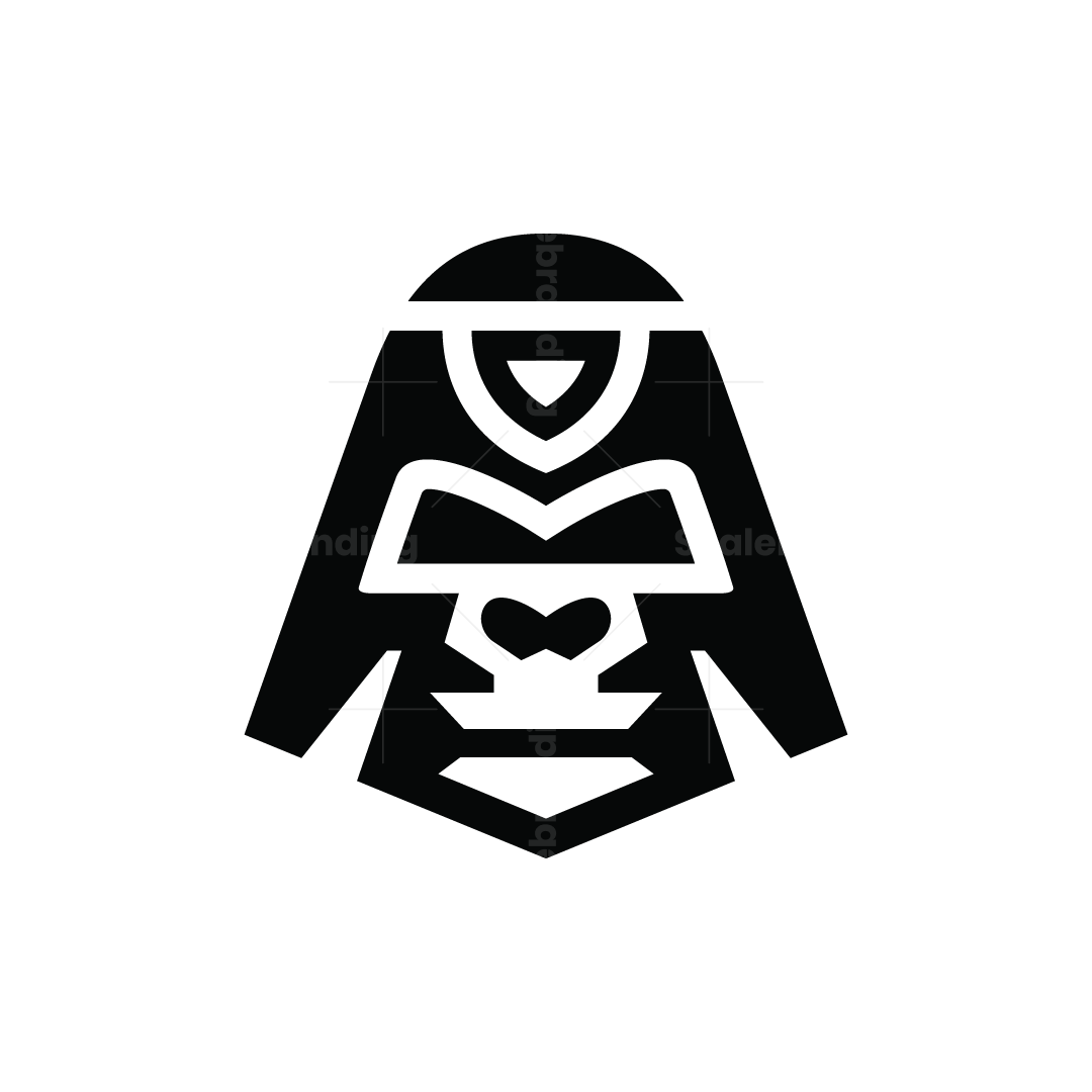 Safety Silverback Gorilla Head Logo Shield Black Gorilla Logo ...