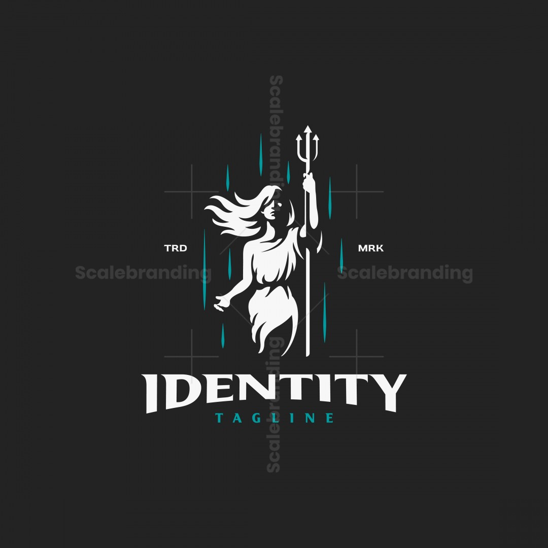 Woman with Trident Logo | Scalebranding