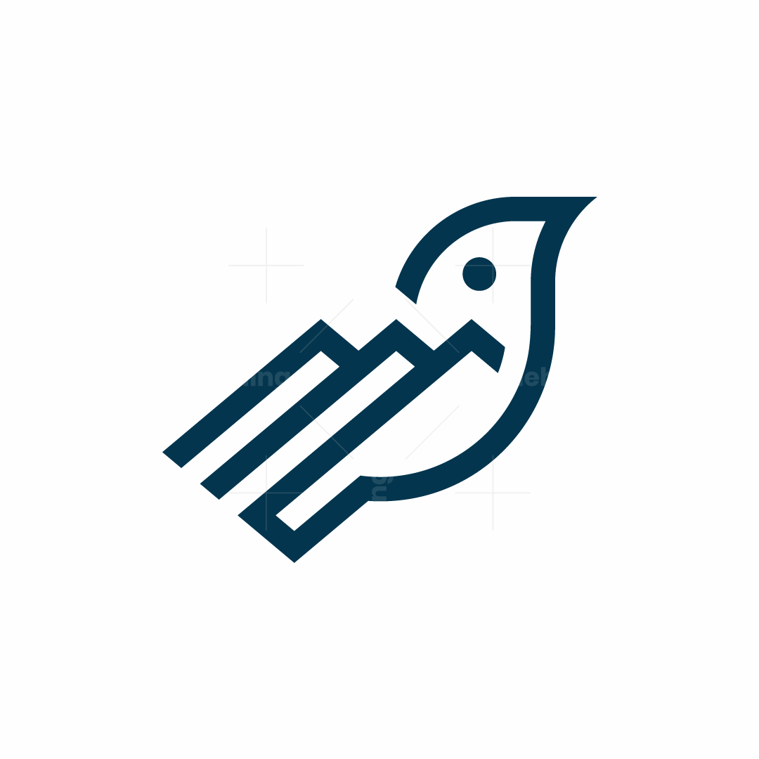 Minimalist Mountain Bird Mark Logo | Scalebranding