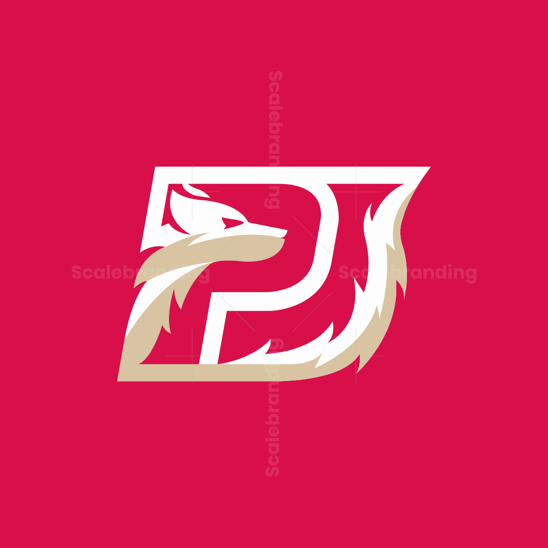 Letter PJ Wolf Tail Logo | Scalebranding