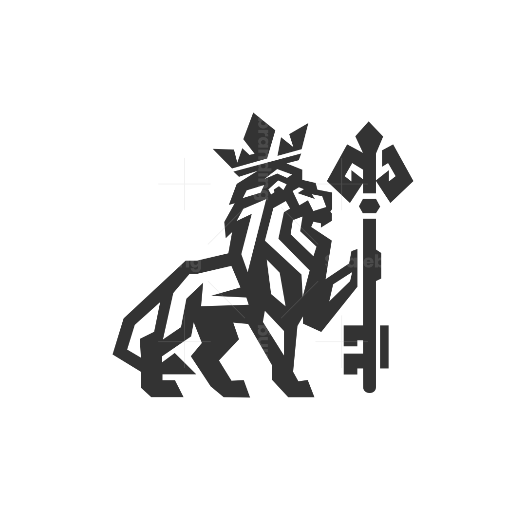 Elegant Royal Key Lion King Logo | Scalebranding