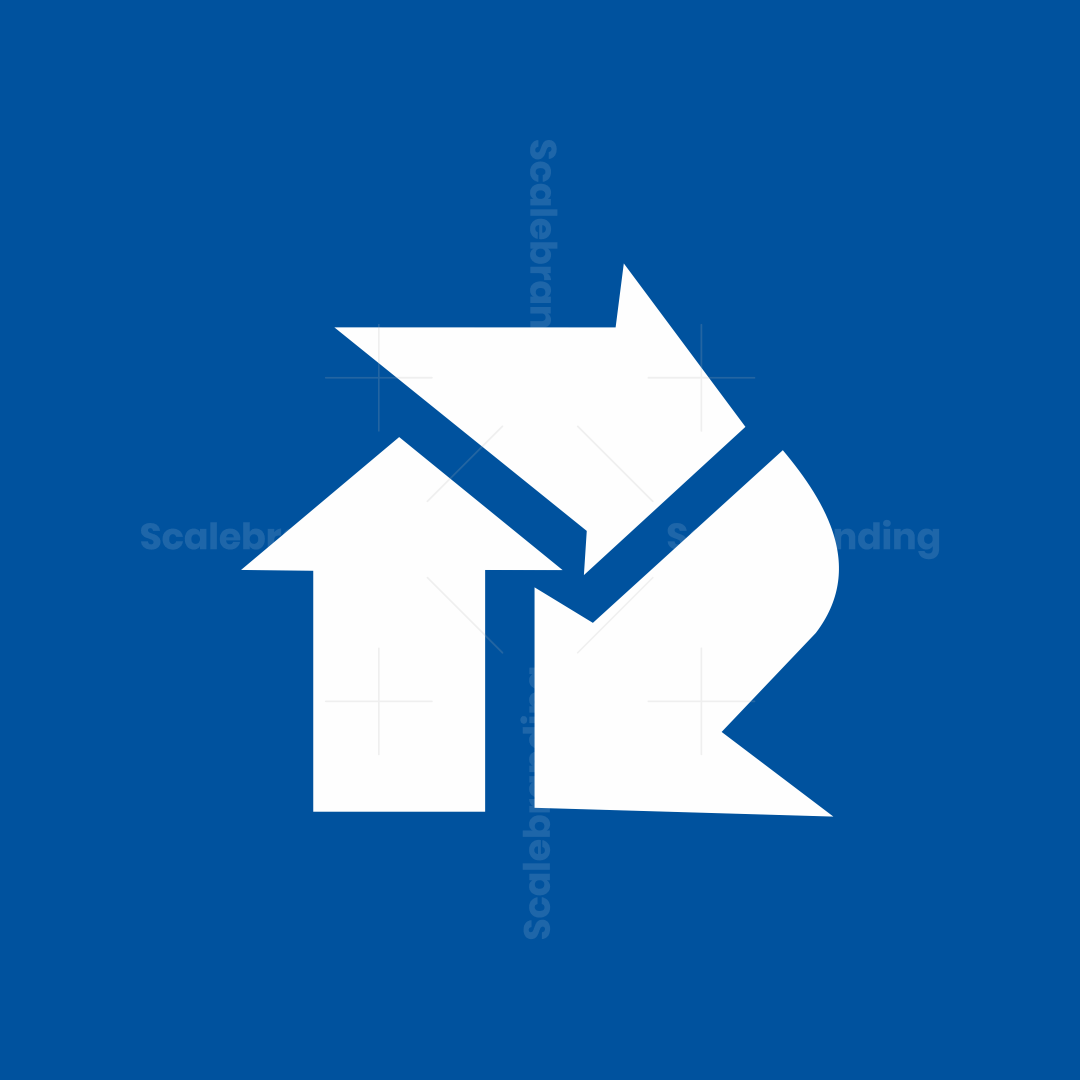 Letter R Recycle simple combination logo | Scalebranding