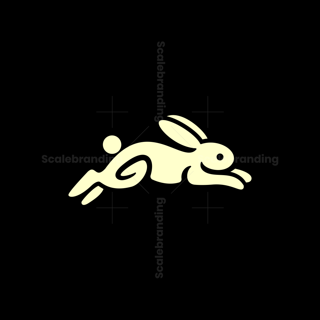 Iconic Elegant Running Rabbit Logo | Scalebranding