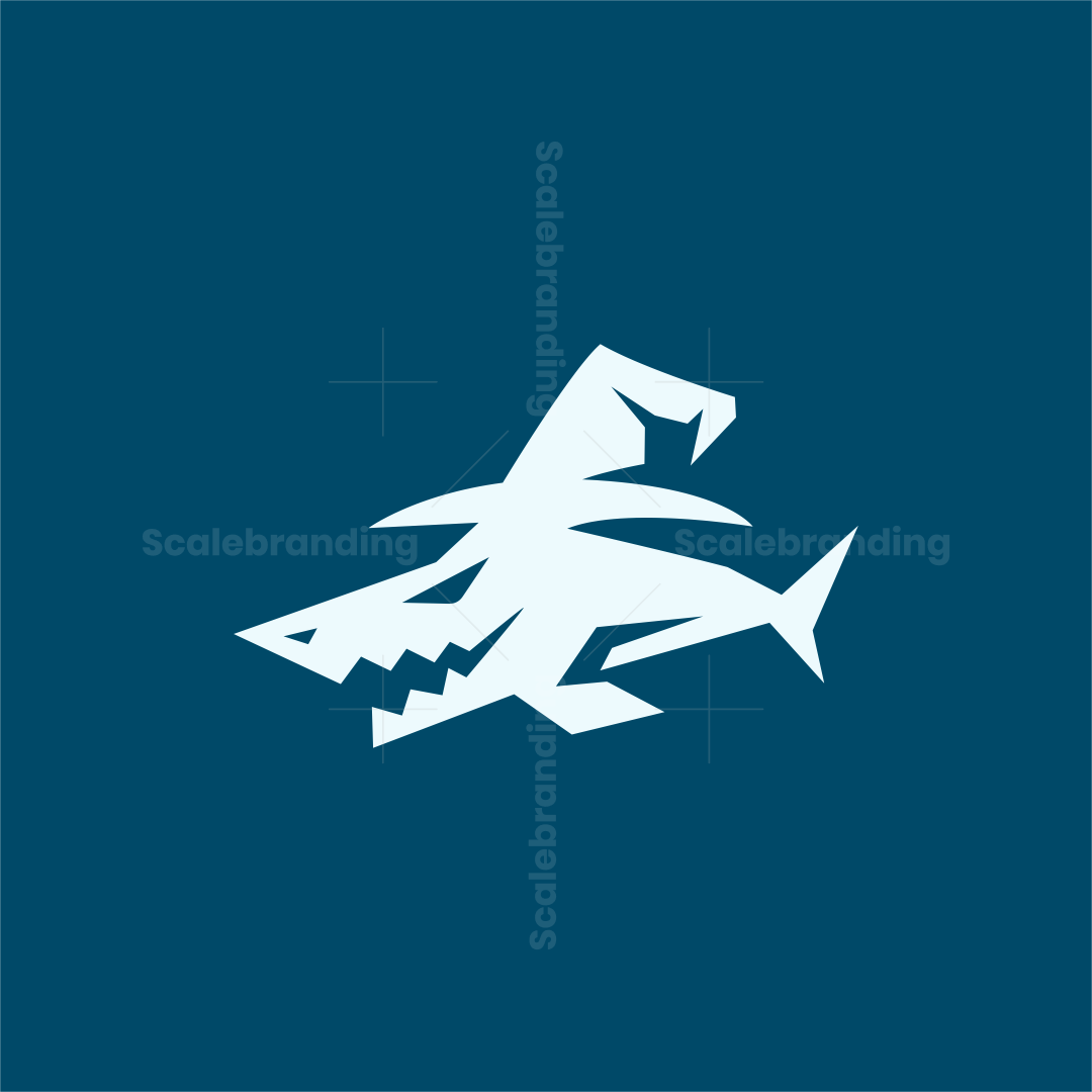 Shark Wizard Logo Wizard Hat Shark Logo | Scalebranding