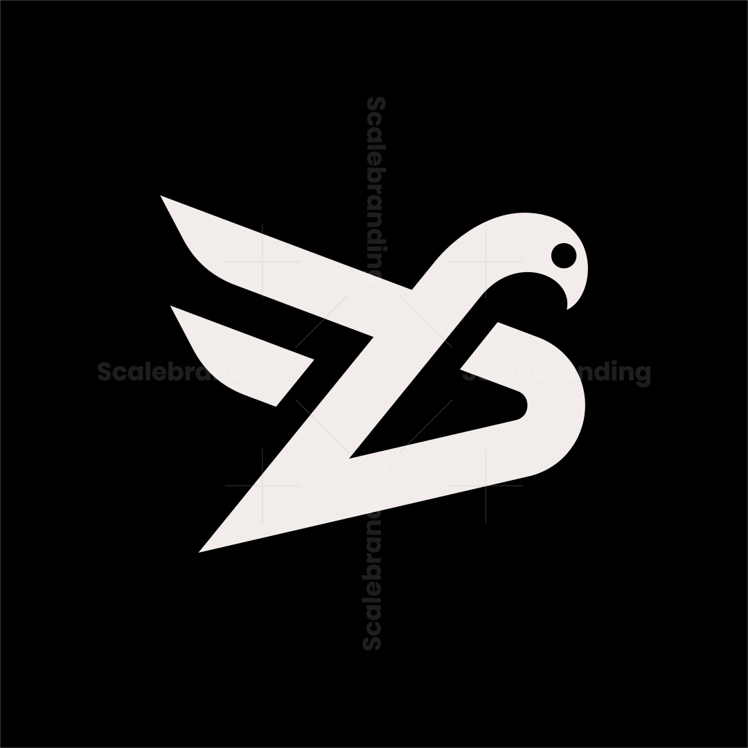 D Letter Delta Bird Logo | Scalebranding