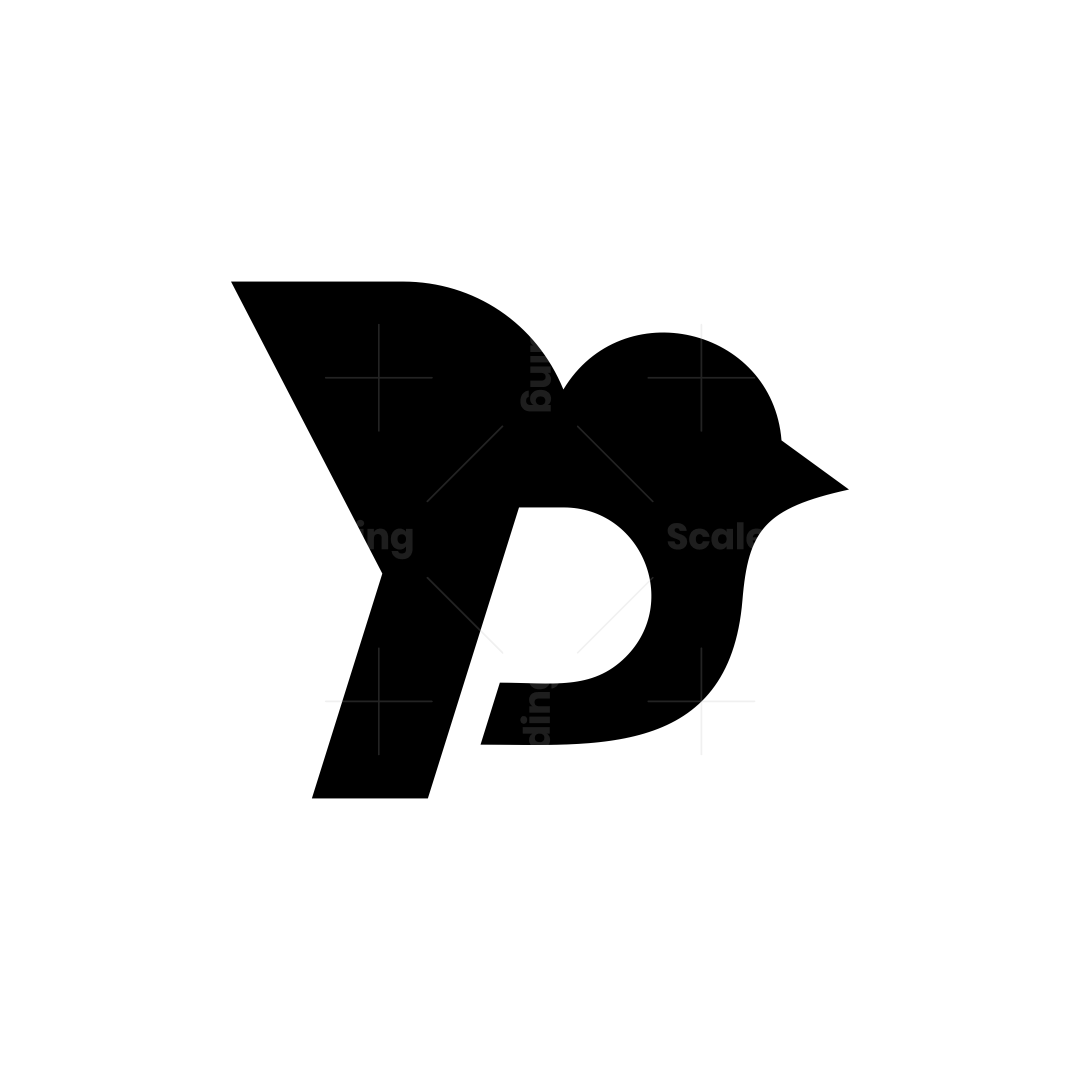 Modern Letter P Bird logo | Scalebranding
