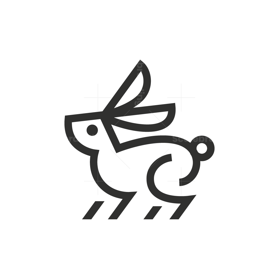 Modern Minimalist Cute Rabbit Logo | Scalebranding