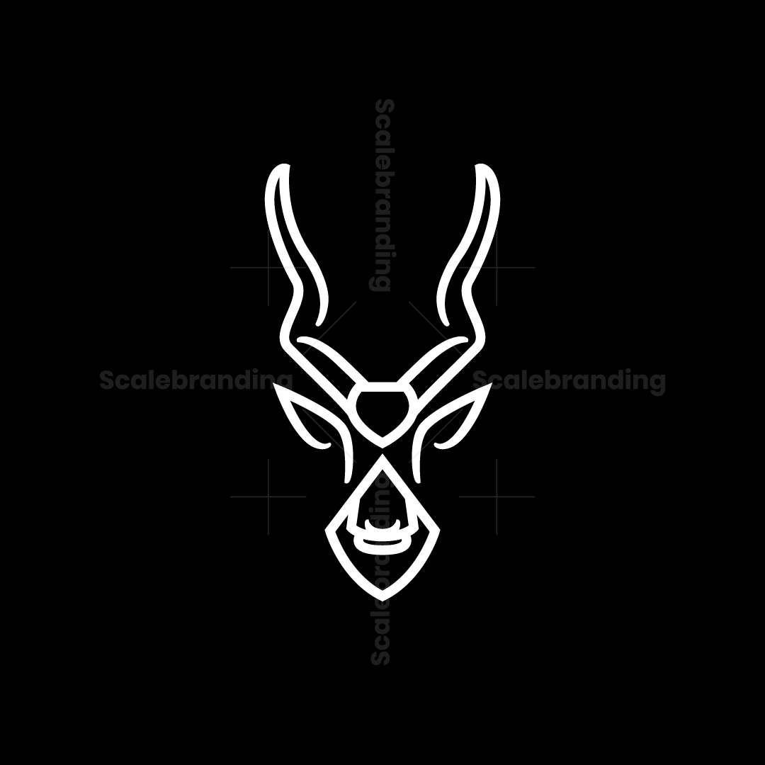 Addax Logo White Antelope Logo | Scalebranding