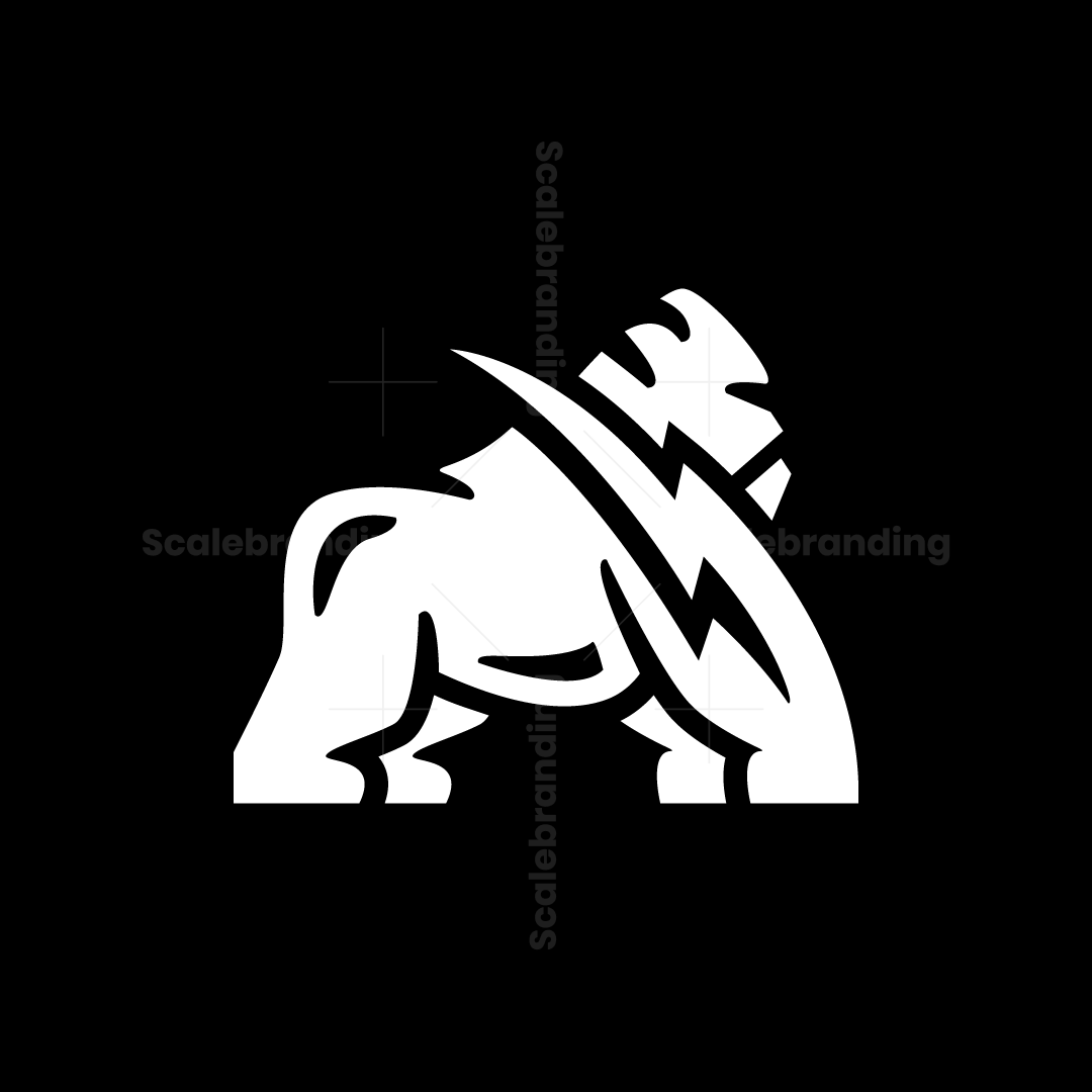 Energy Silverback Gorilla Logo White Thunder Gorilla Logo | Scalebranding