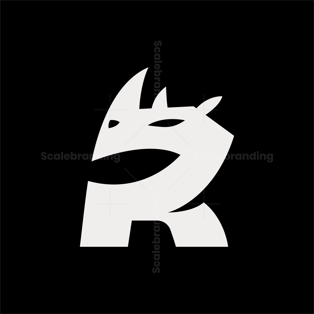 Modern R Letter Rhino Logo | Scalebranding