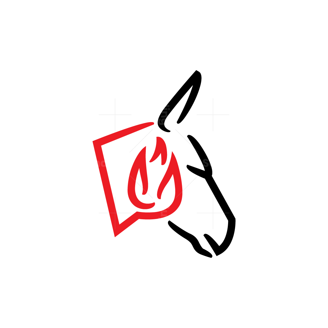 Burning Flames Donkey Head Logo Fire Donkey Logo | Scalebranding