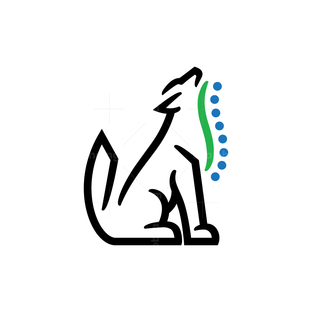 Chiropractor Wolf Logo Spine Wolf Logo | Scalebranding