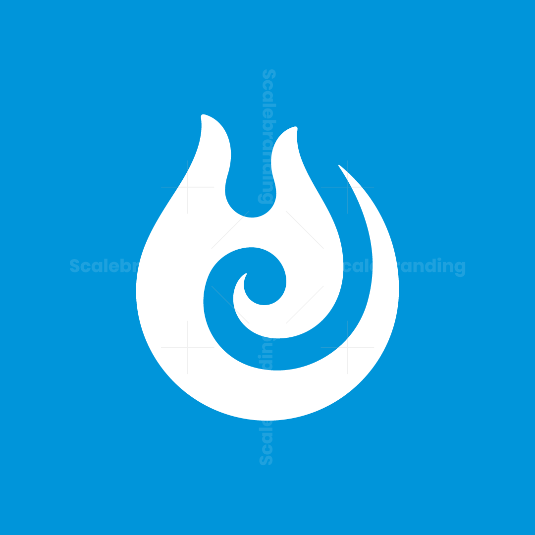 Letter H Swirl Sea Wave logo | Scalebranding