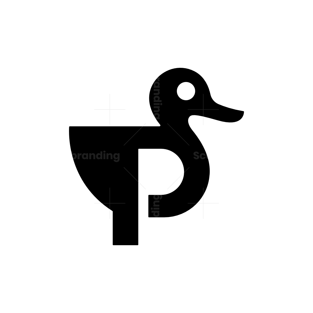 Creative letter P duck logo | Scalebranding