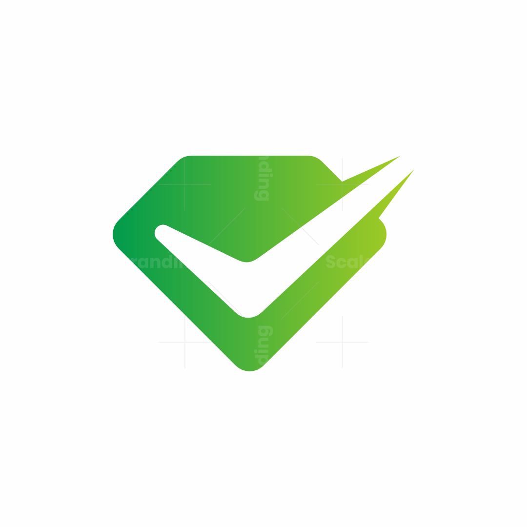 Iconic Check Mark Diamond logo | Scalebranding