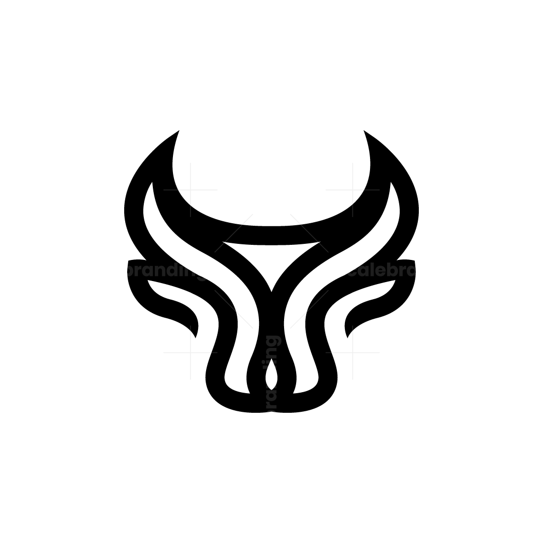 Blue Bull Logo Linear Bull Head Logo | Scalebranding