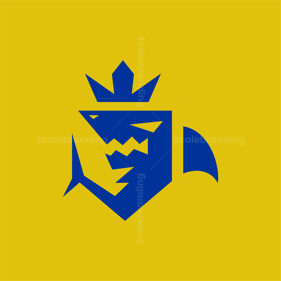 Modern Angry King Shark Logo | Scalebranding