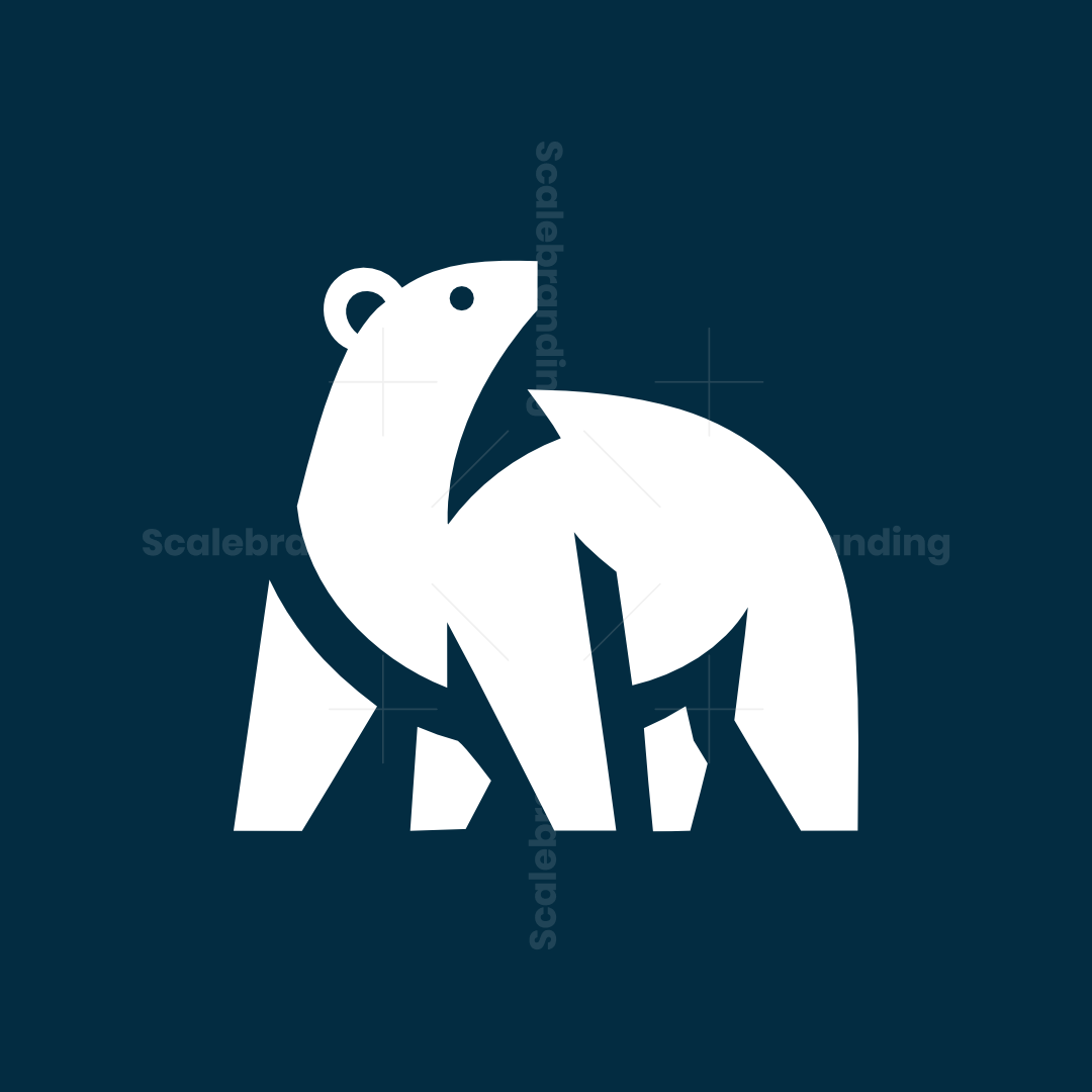 a stylized Negative Space Bear logos | Scalebranding