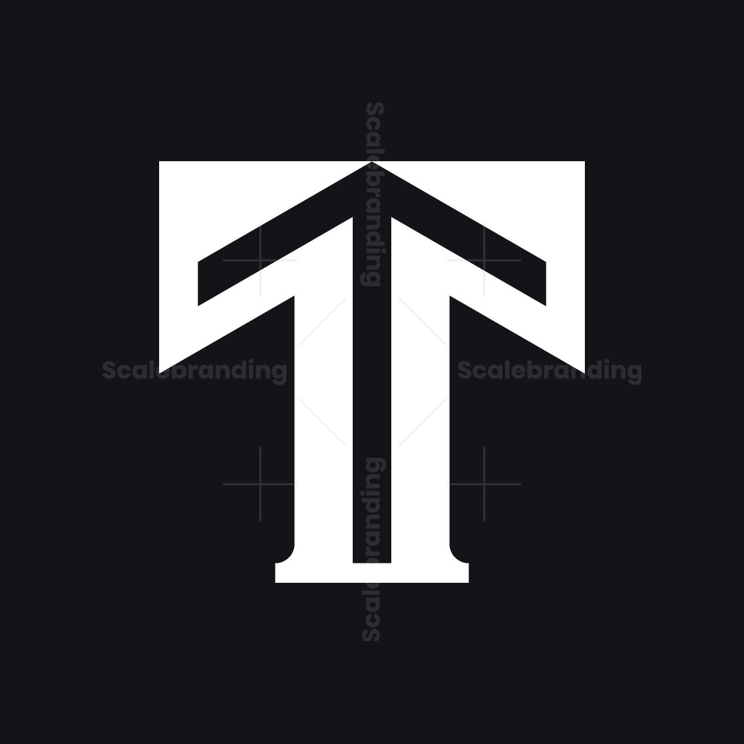 Letter T Arrow Logo | Scalebranding