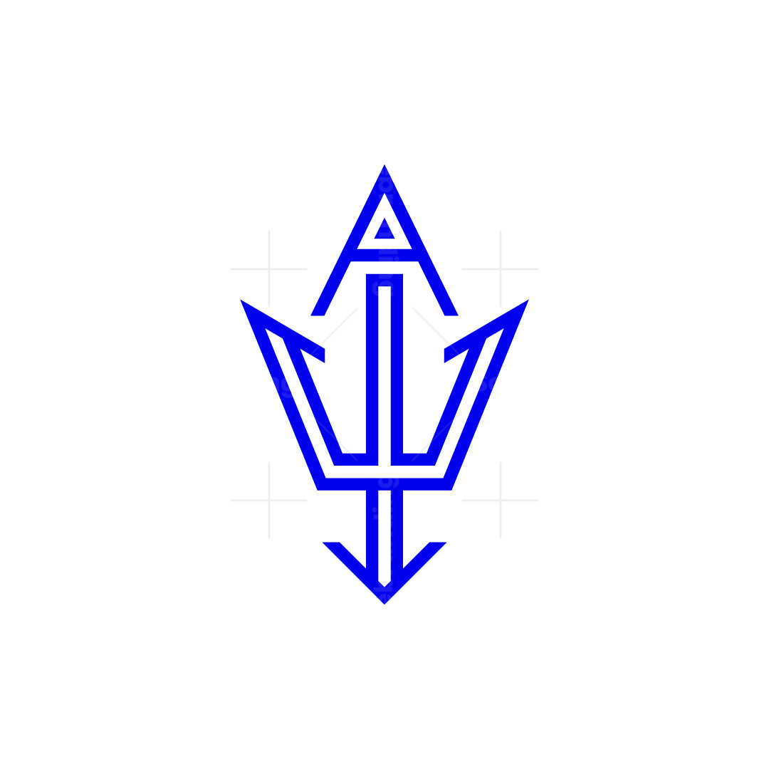 Letter A Trident Logo | Scalebranding