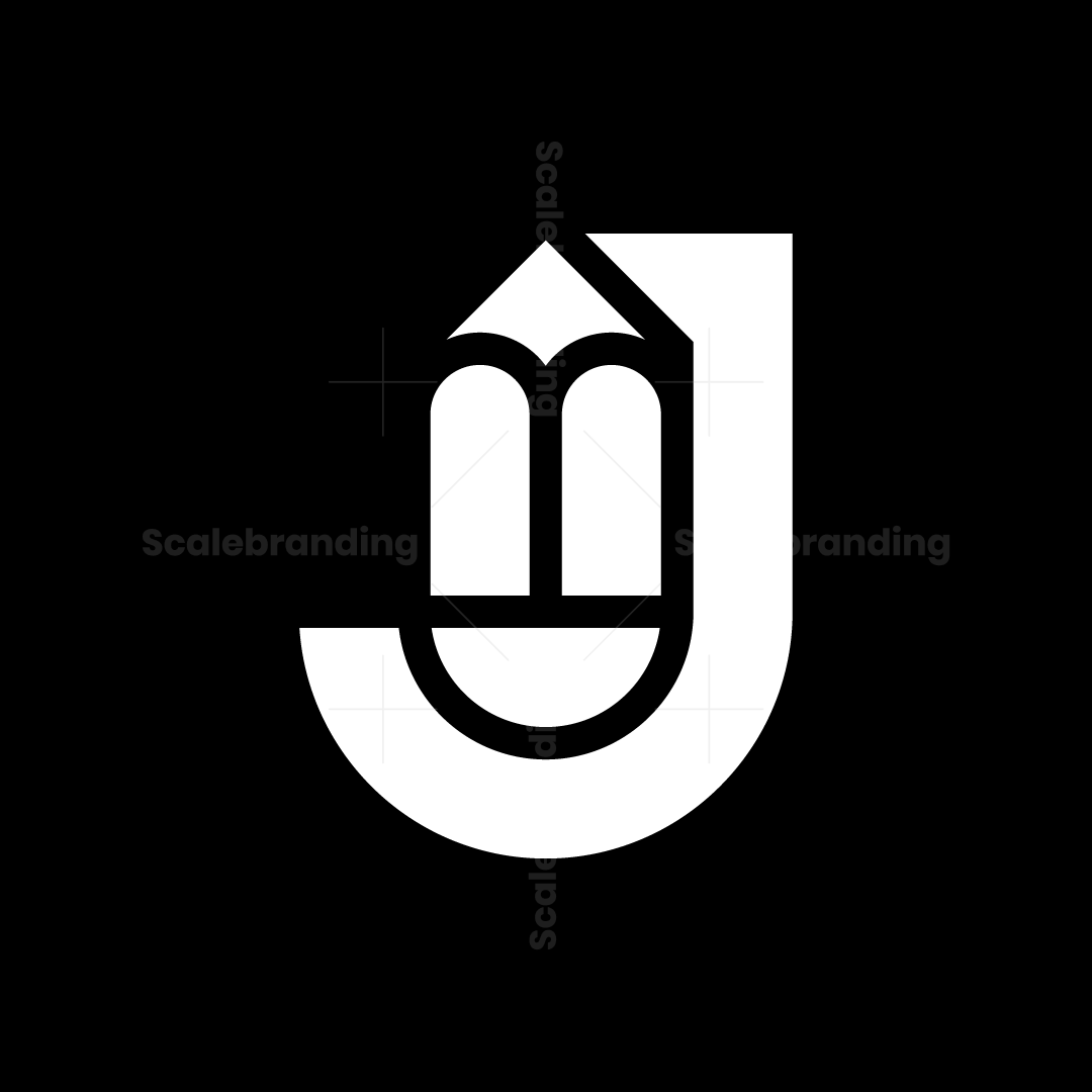 Simple Letter J Pencil Logo | Scalebranding