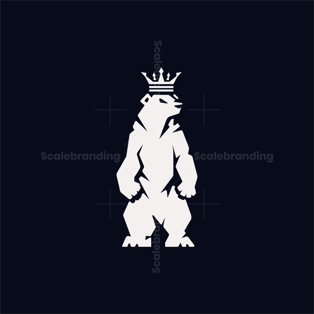 Elegant Powerful Bear Crown Logo | Scalebranding