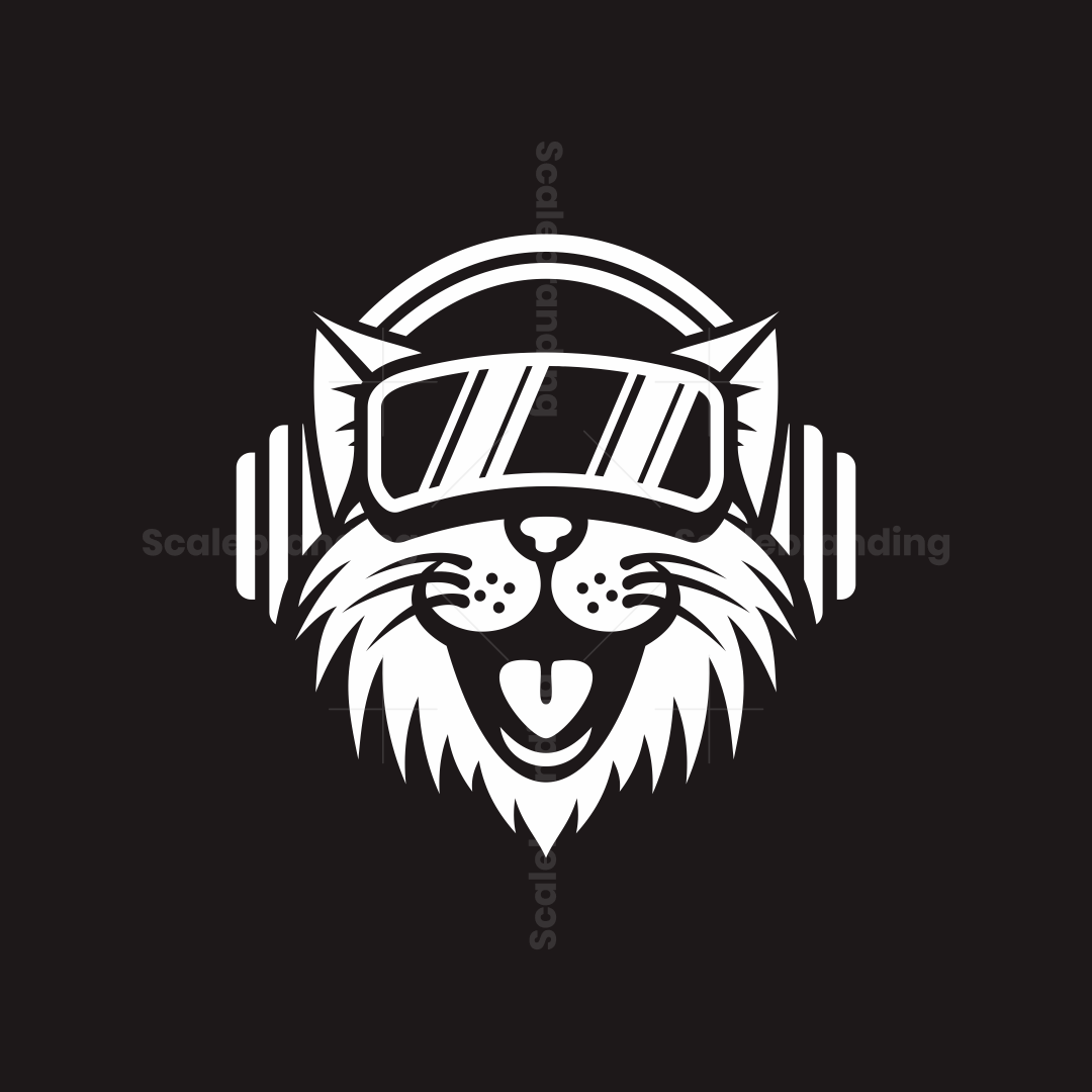 Virtual Reality Cute Cat Logo | Scalebranding