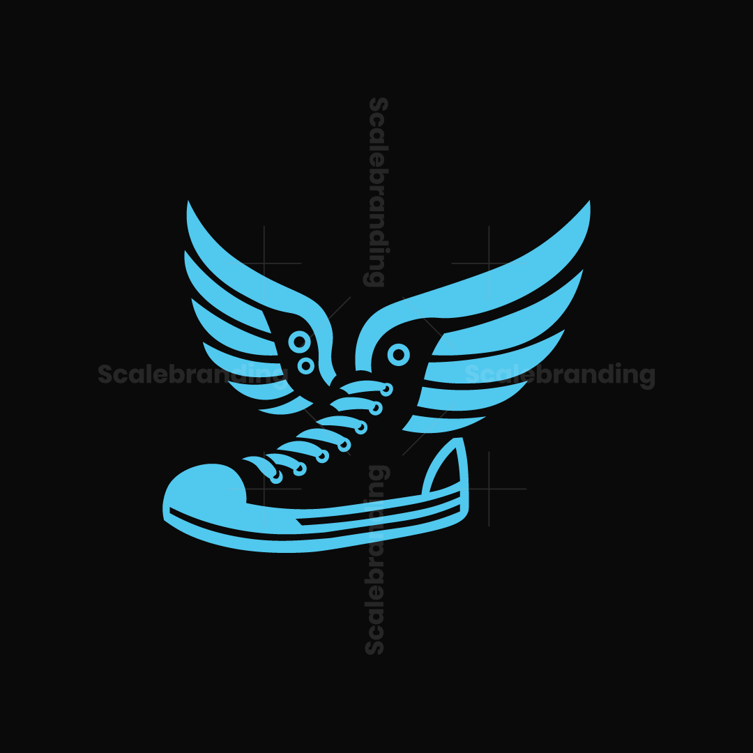 Blue Shoe With Wings Logo 200+ Shoe Logos With Wings Stock