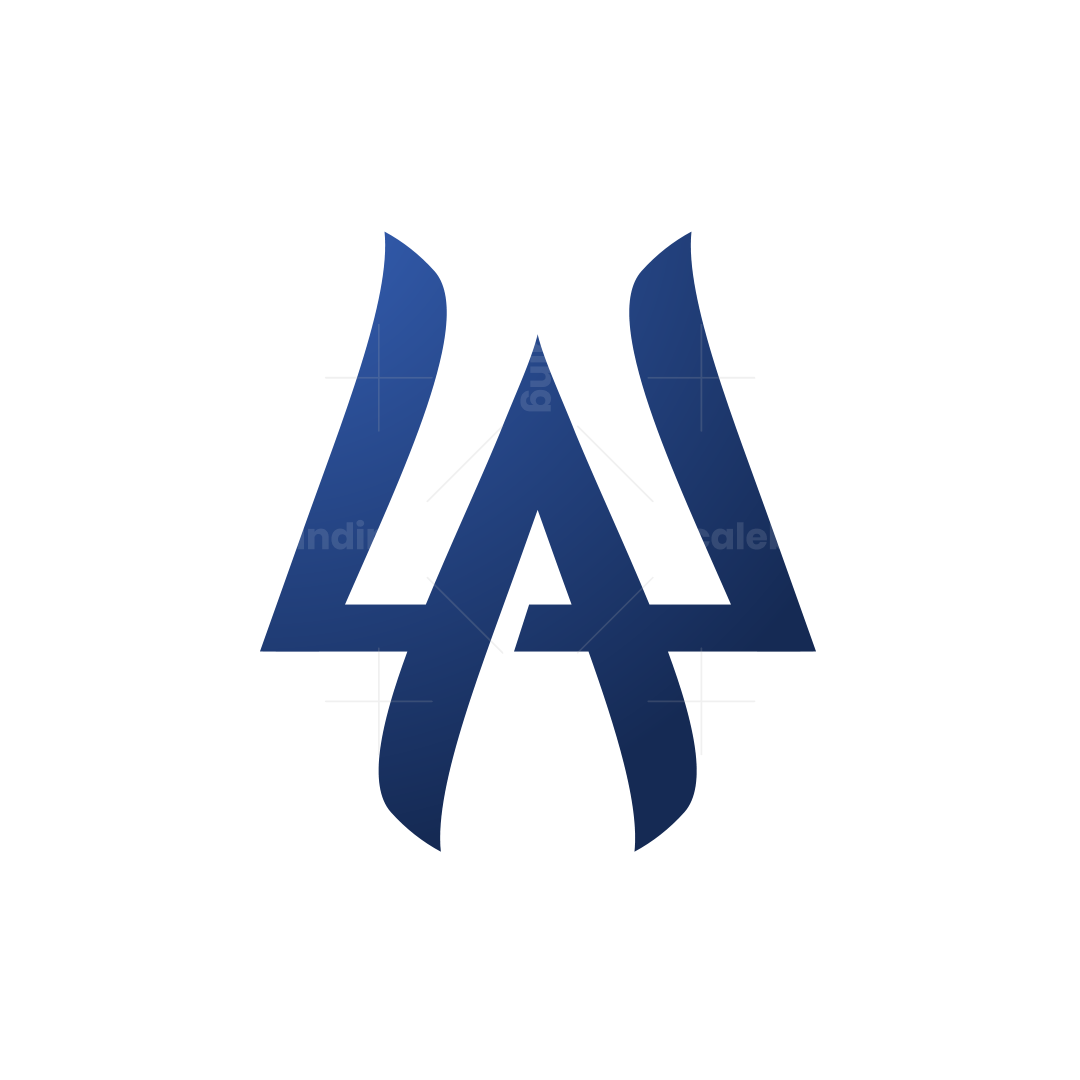 WA AW blue lettermark Logo | Scalebranding