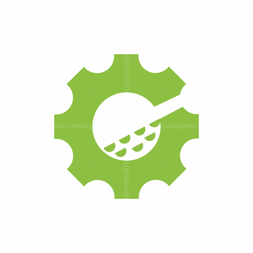 Golf Mechanical Gear Simple Logo | Scalebranding