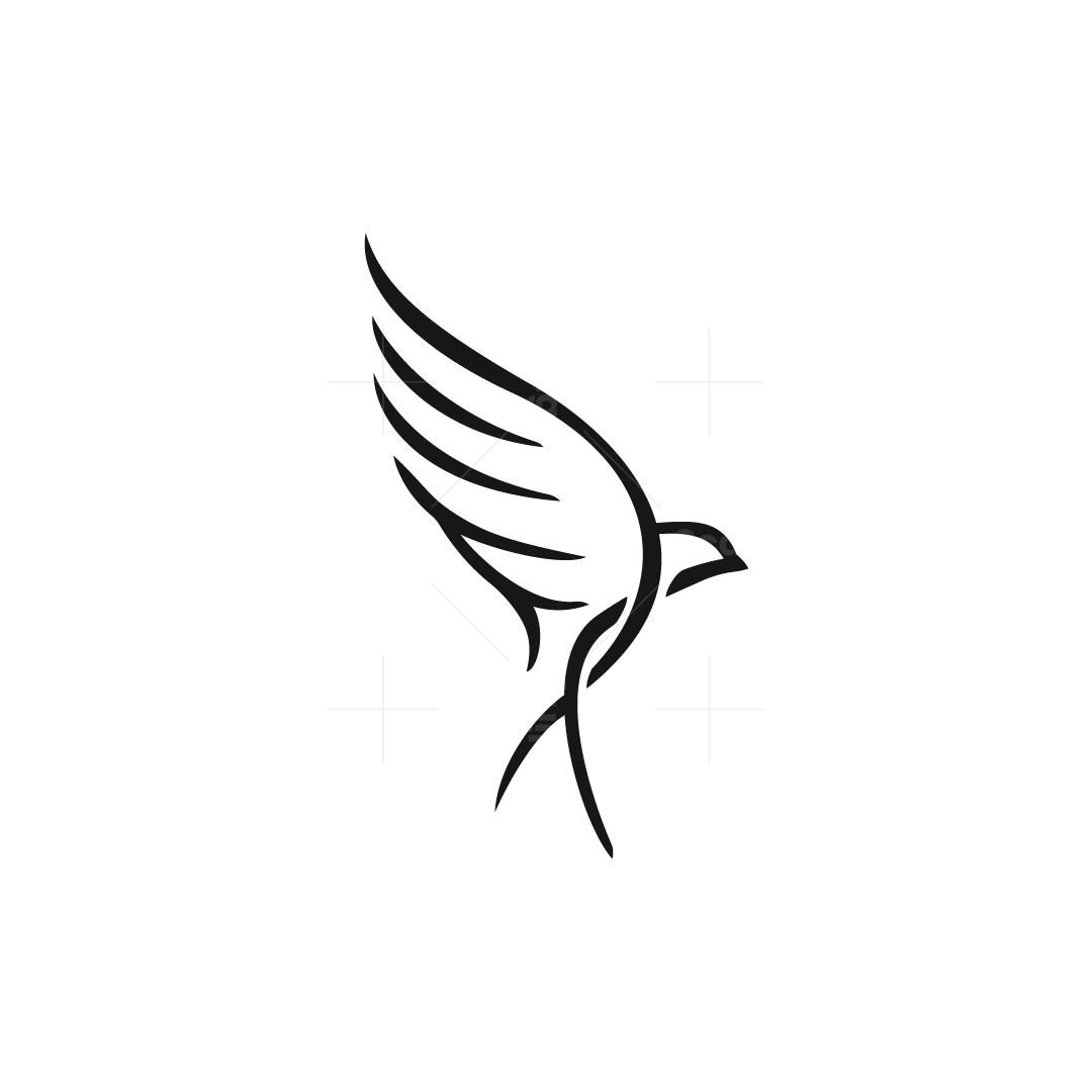 Linear Swallow Bird Logo Concept | Scalebranding