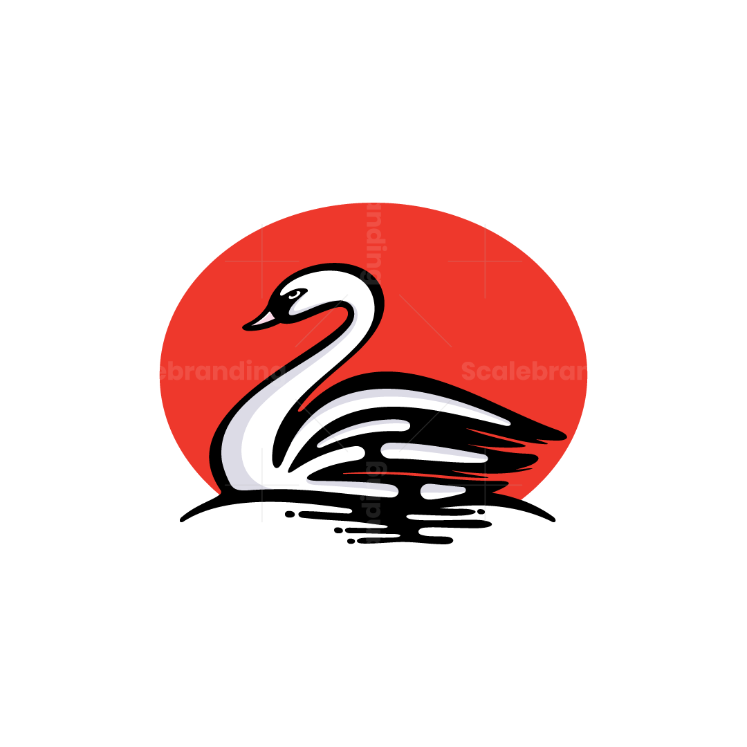 White Swan Against Red Sun logo | Scalebranding