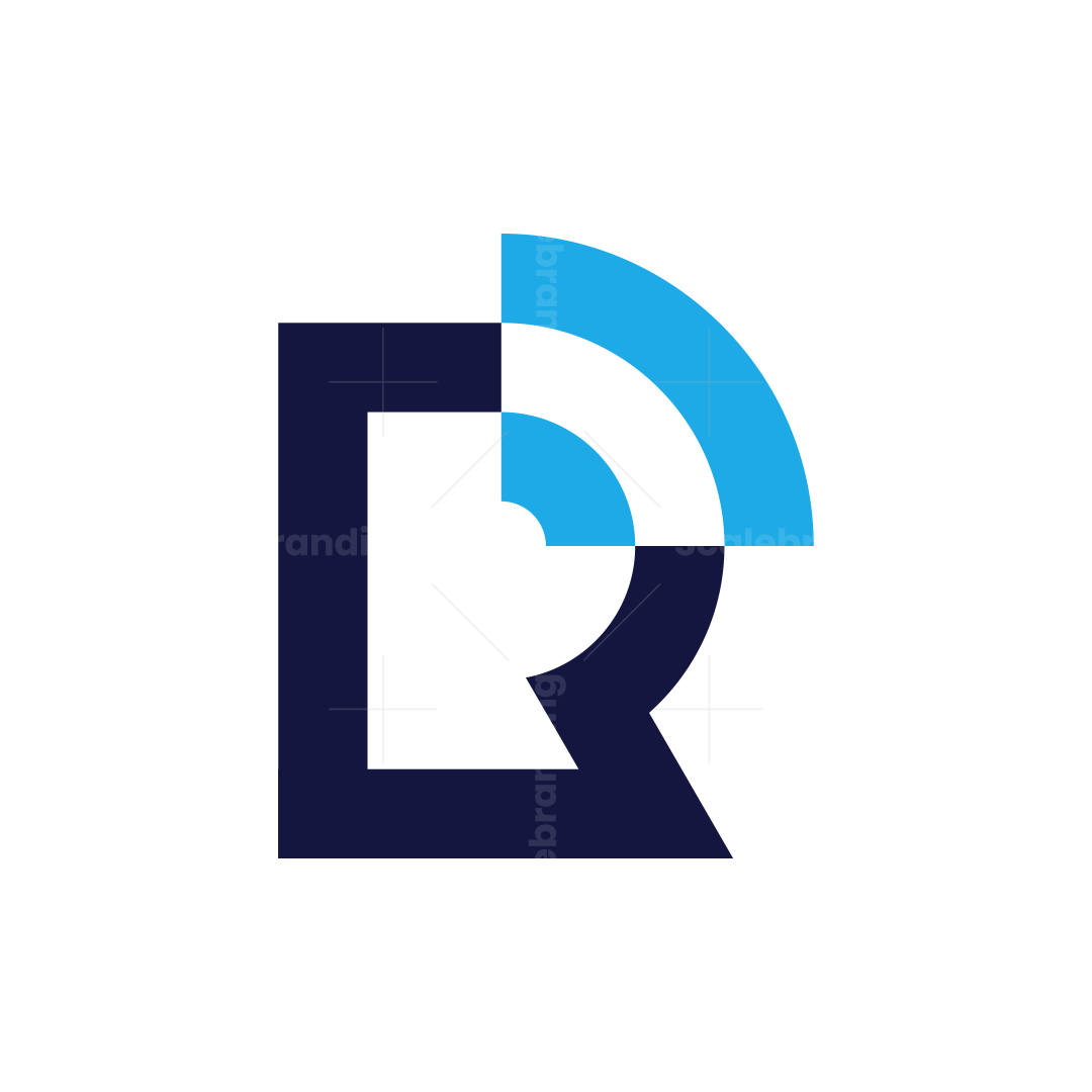 Minimalist wifi letter R logo | Scalebranding