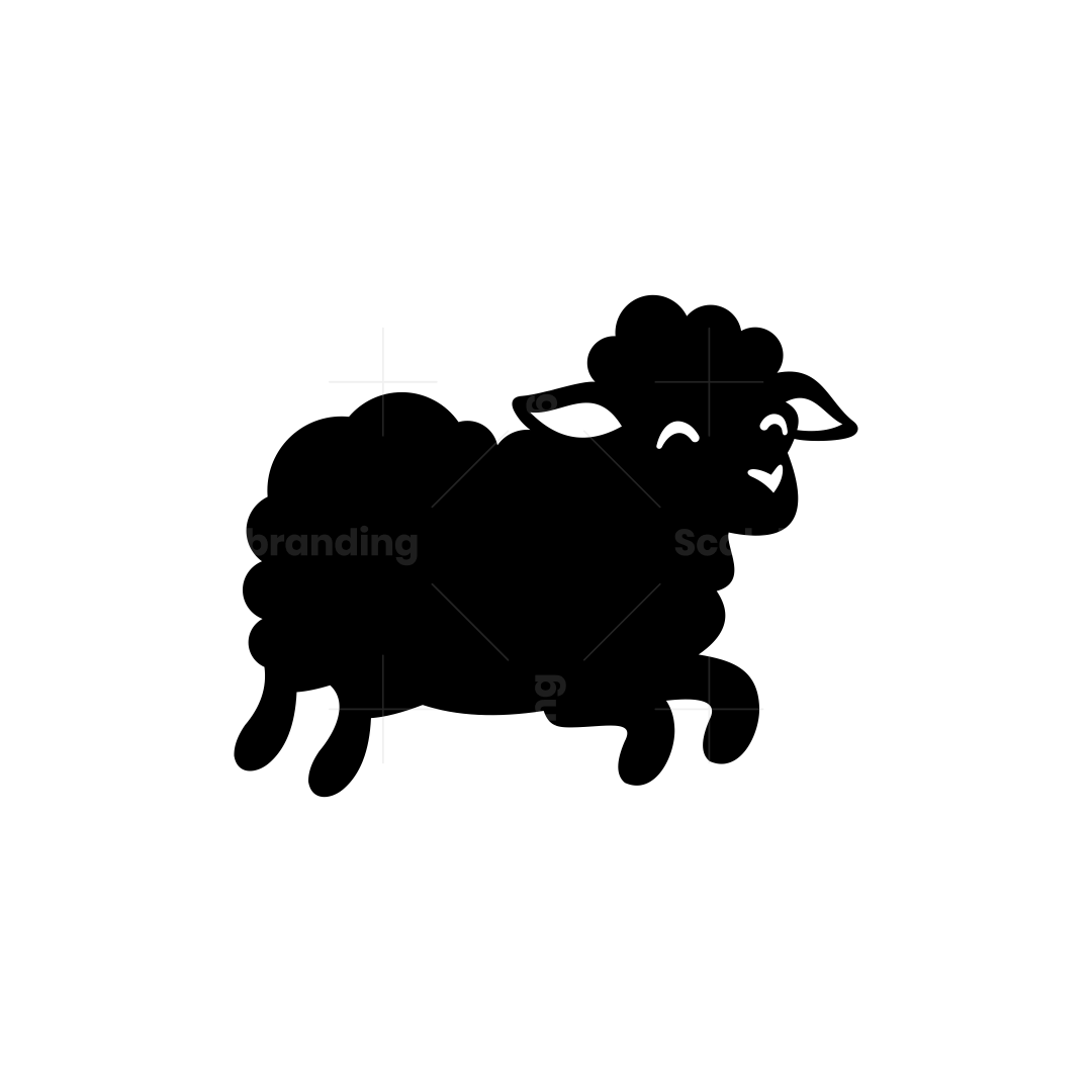 Cute Playful Sheep Logo Design | Scalebranding