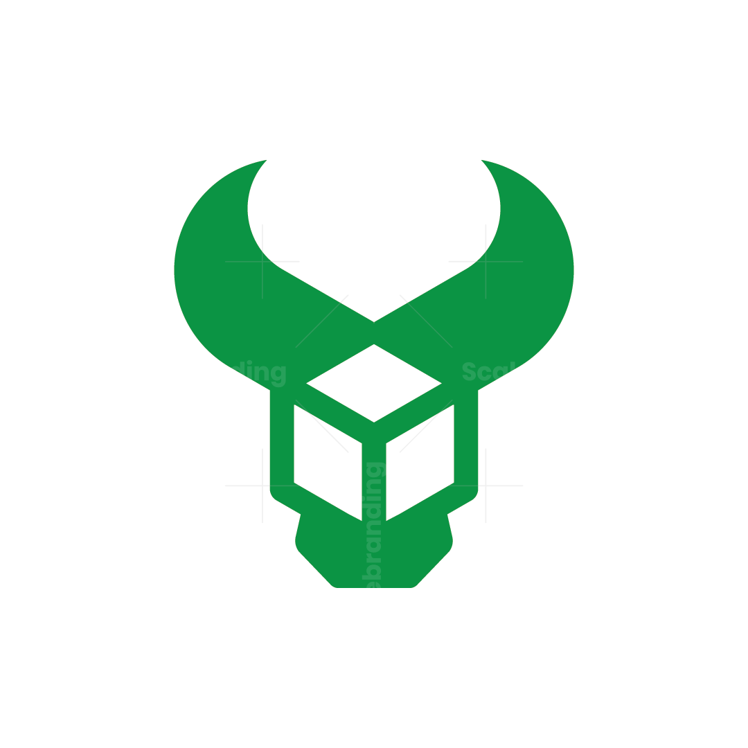 Clean Bull Head Box Logo | Scalebranding