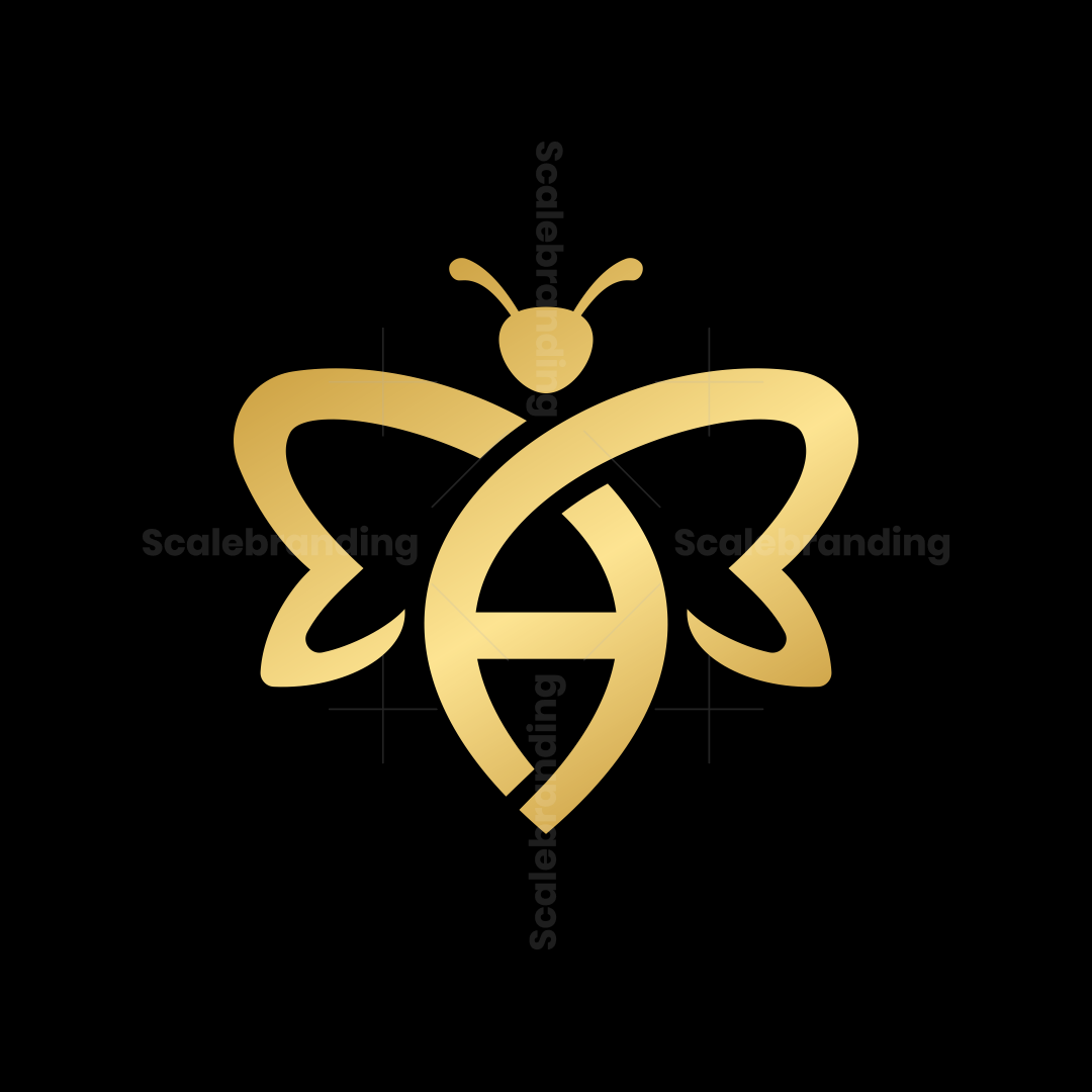 Modern Letter H Bee Fly logo | Scalebranding