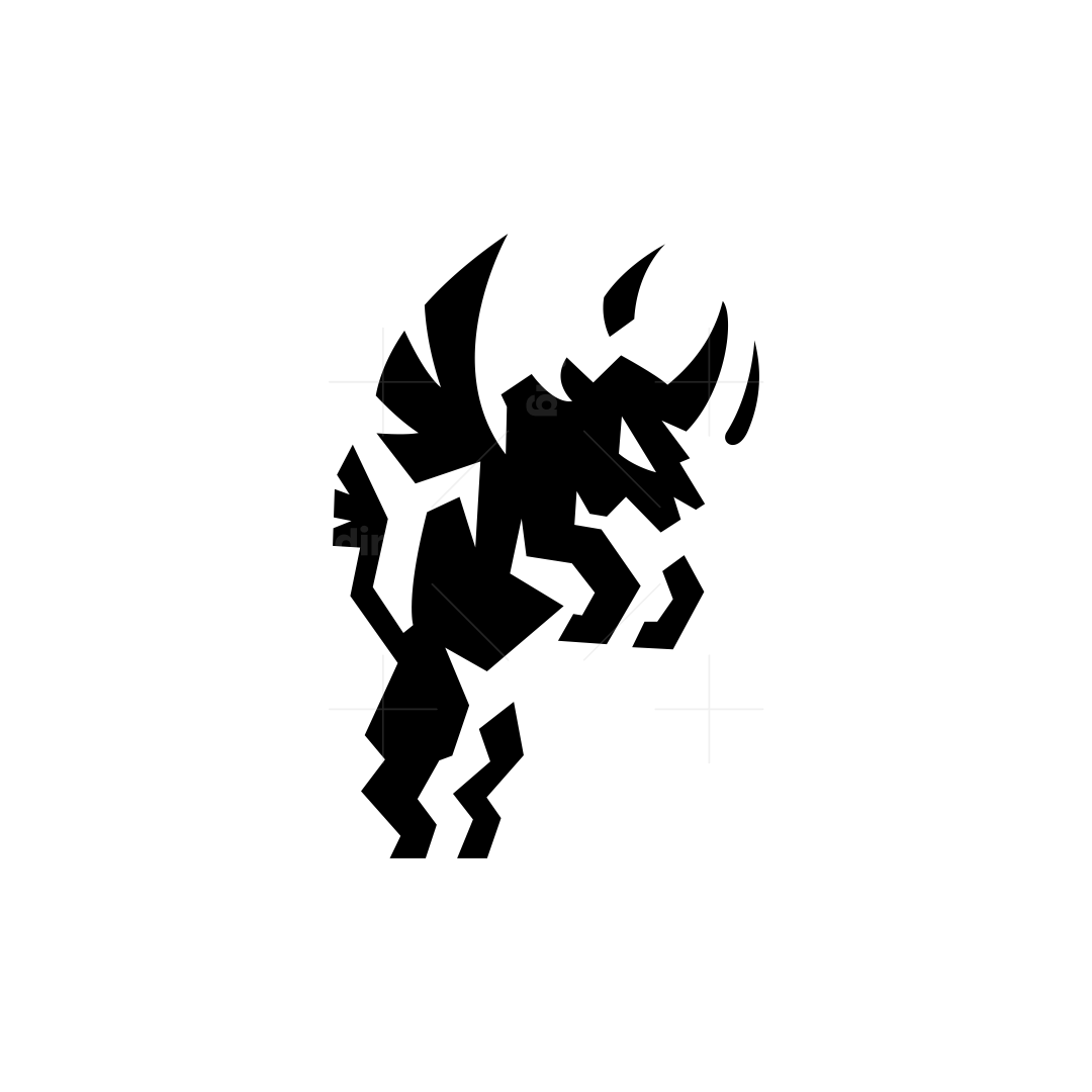 Powerful Flying Winged Bull Logo | Scalebranding