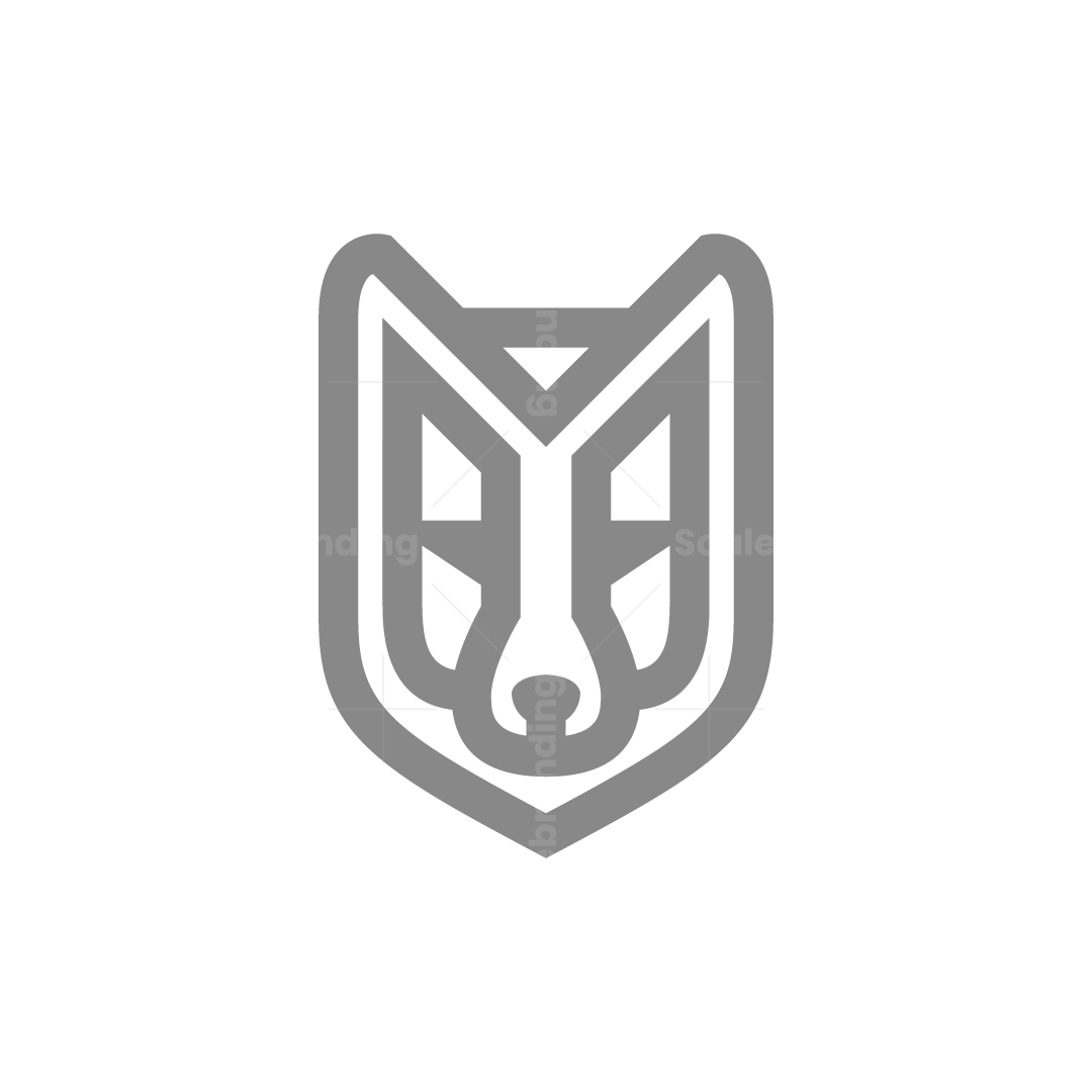 Minimalist Security Wolf Logo Shield Wolf Head Logo Shield Wolf Logo ...