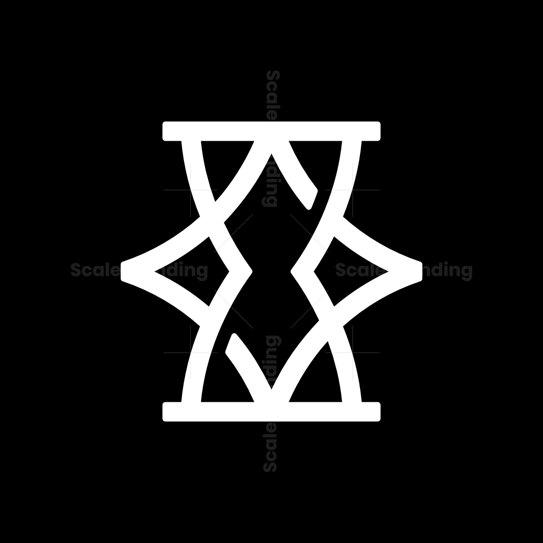 Star And Sandglass Symbol Logo | Scalebranding